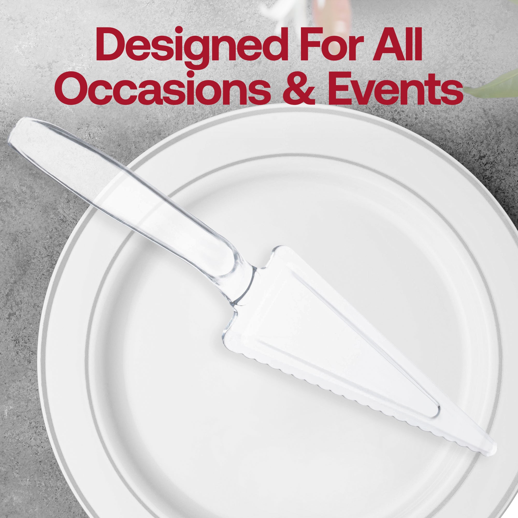 Plastic Cake Cutters - Clear Cake Lifters | Smarty Had A Party