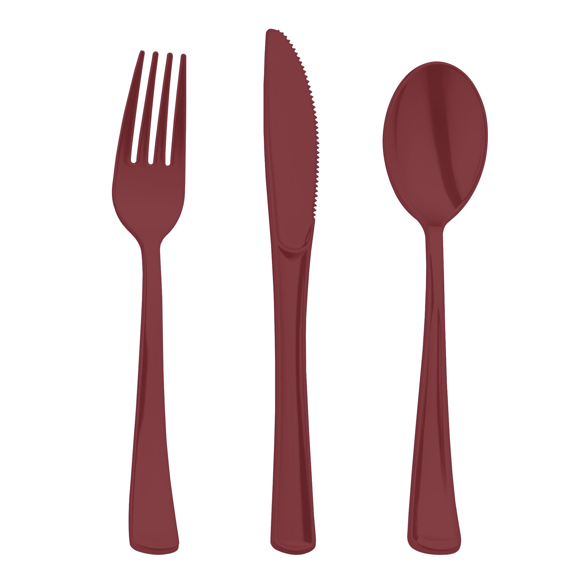 Plastic Cutlery - Red Plastic Party Cutlery Set | Smarty Had A Party