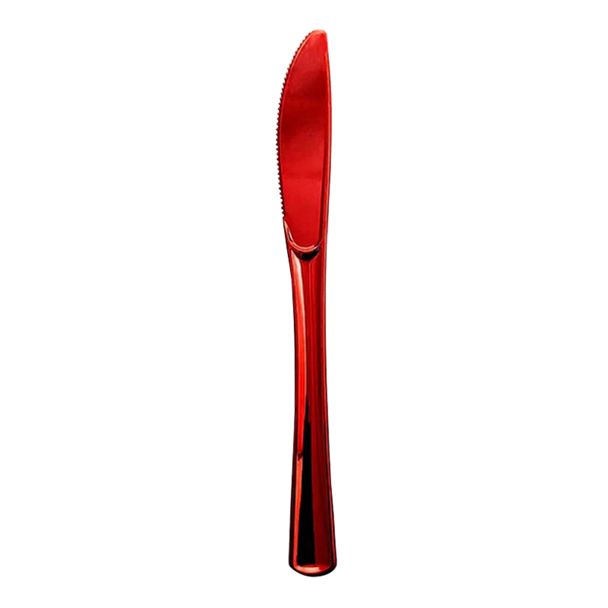 Plastic Knives - Shiny Metallic Red Knives | Smarty Had A Party