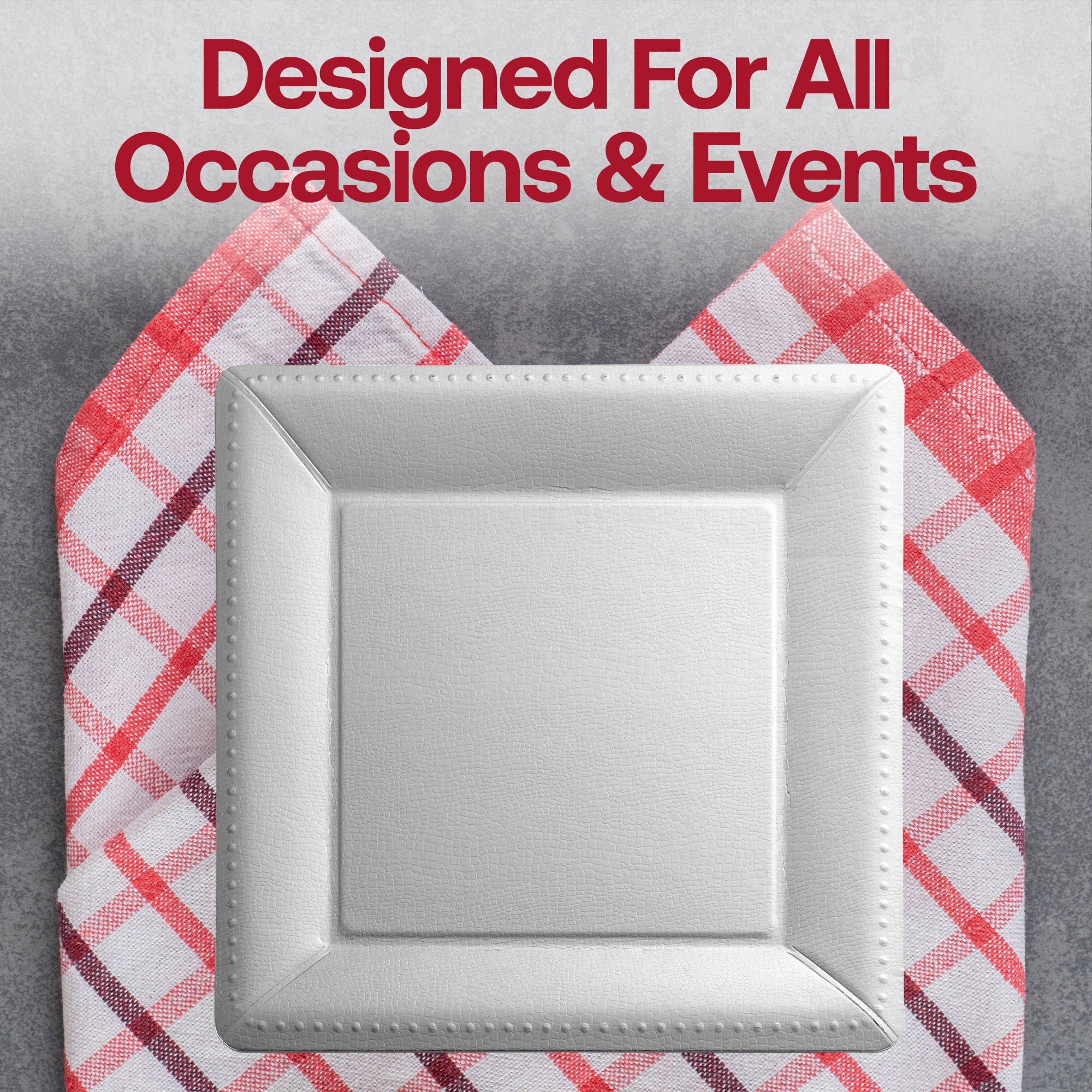 Plastic Plates - Silver Square Charger Plates | Smarty Had A Party