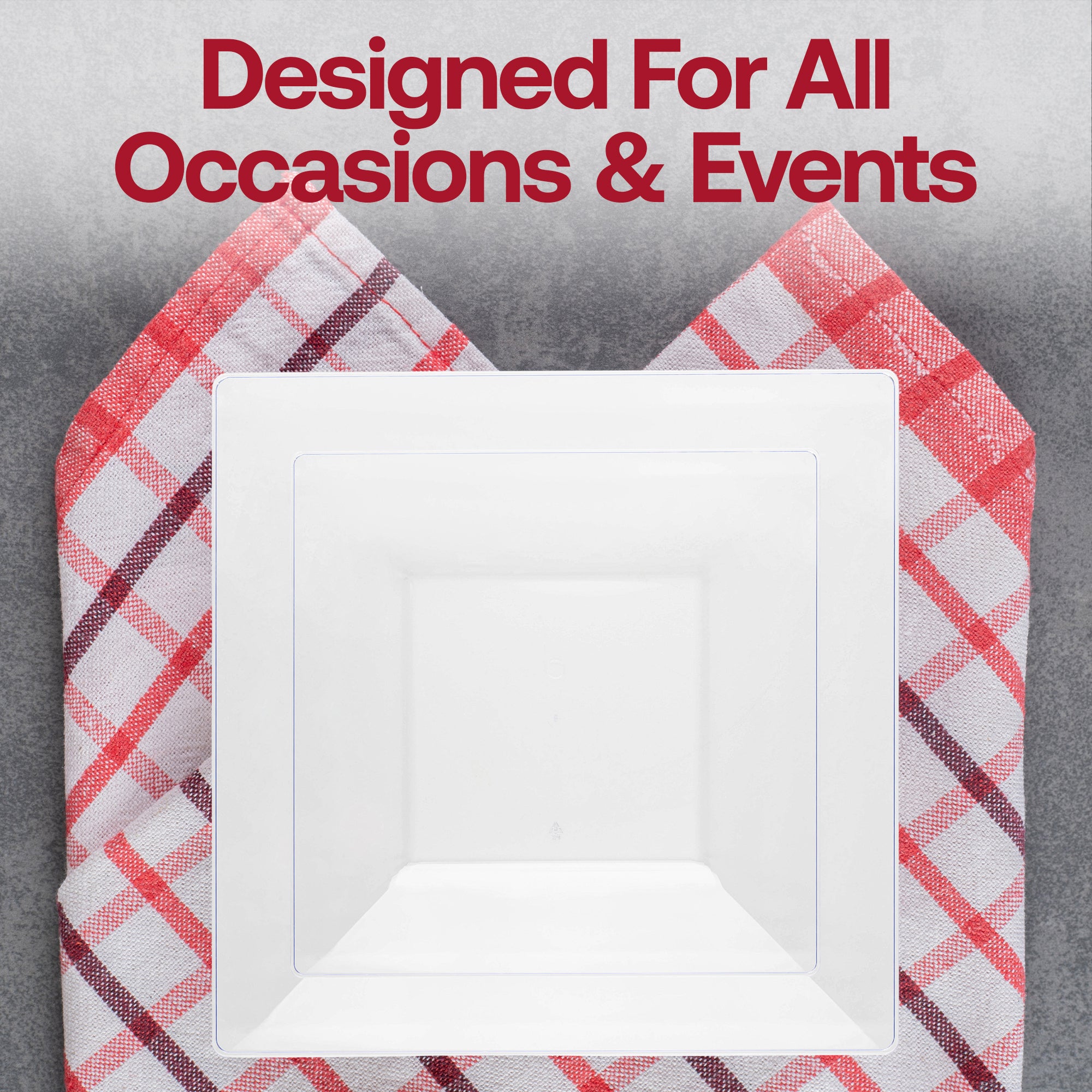 Plastic Plates - Clear Square Pastry Plates | Smarty Had A Party