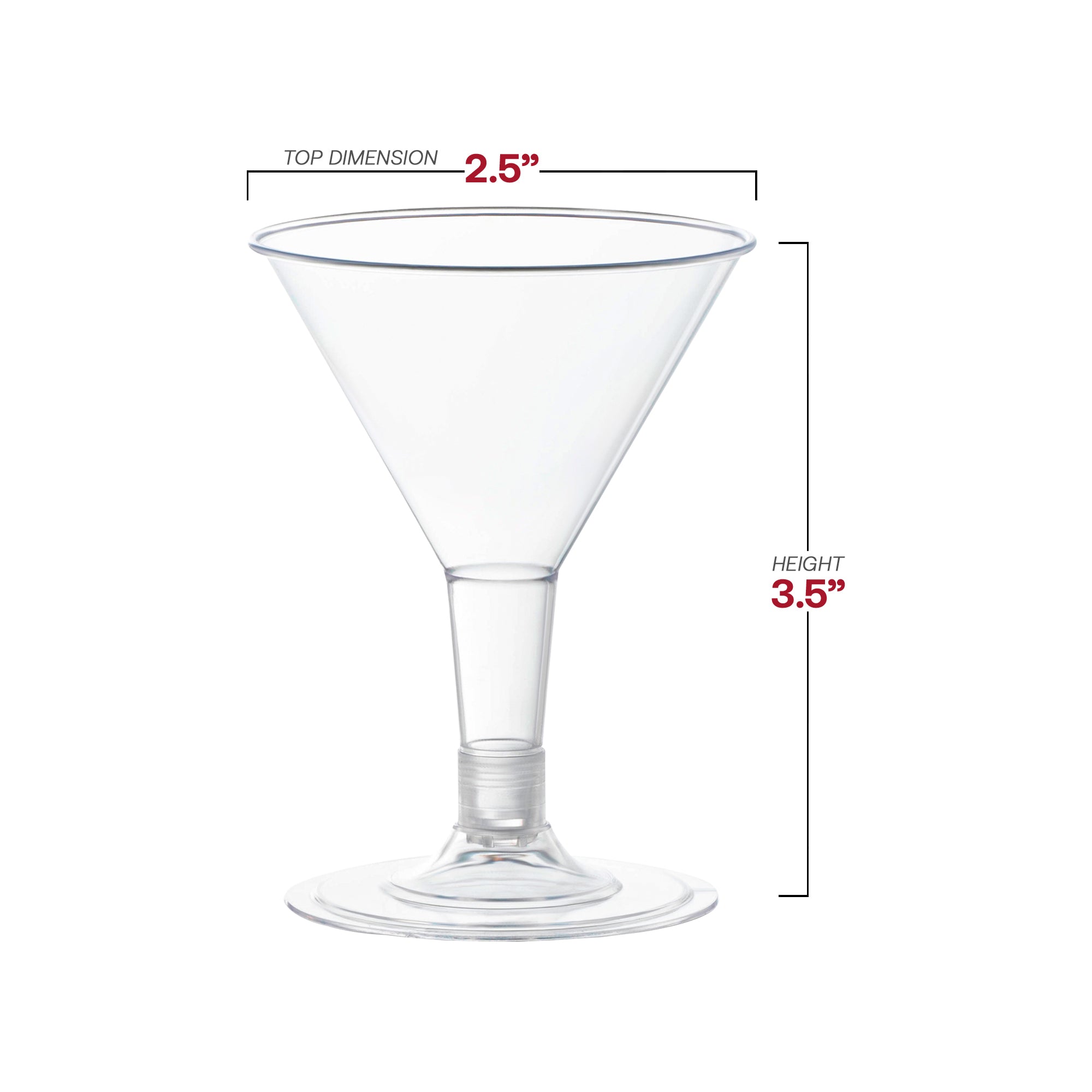 Plastic Glasses - Clear Mini Martini Shot Cup | Smarty Had A Party