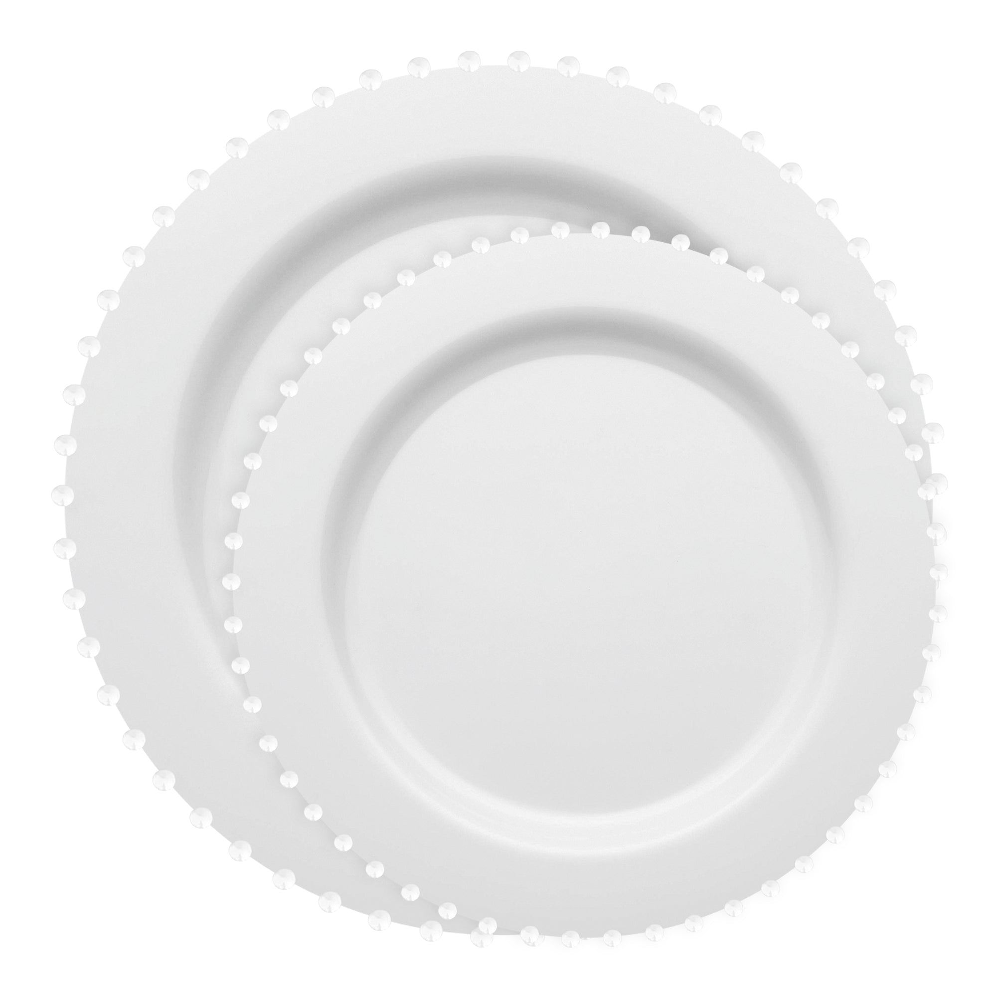 White Pearl Dinnerware Set | Elegant Round Plates