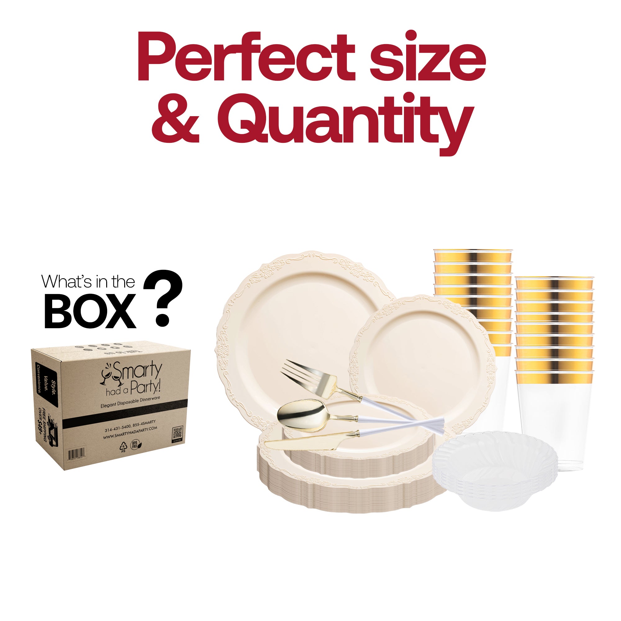 Tableware Set - Ivory Vintage Dinnerware | Smarty Had A Party