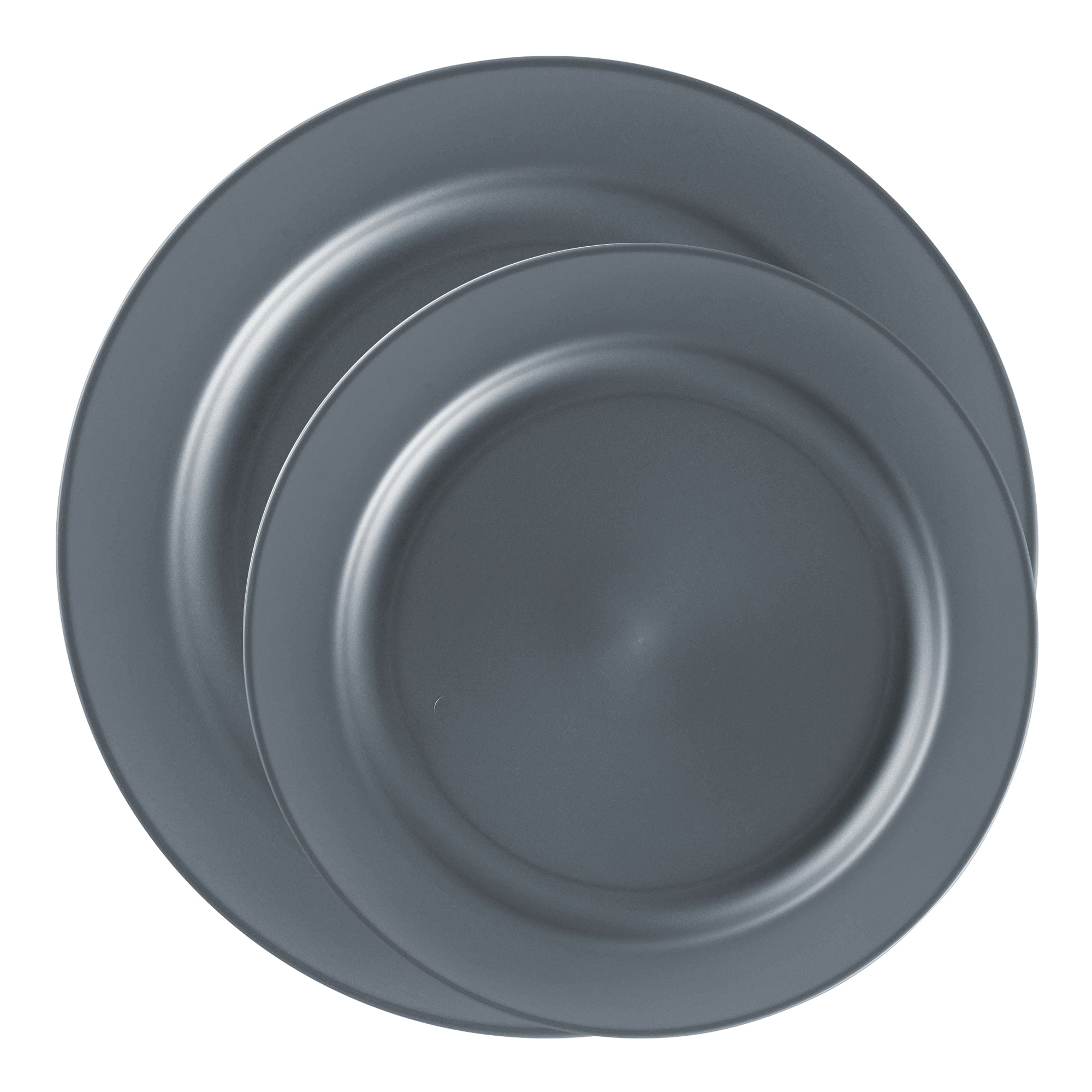 Plastic Plates - Matte Charcoal Gray Value Set | Smarty Had A Party