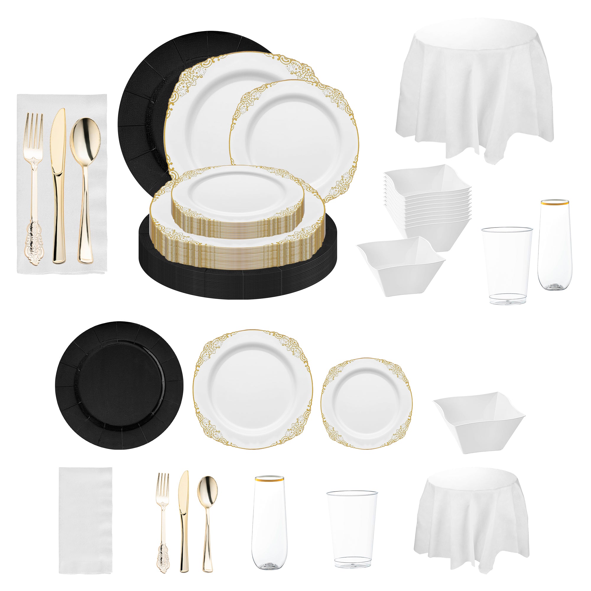 Hollywood Hangover – Glam Black & Gold Wedding Value Set