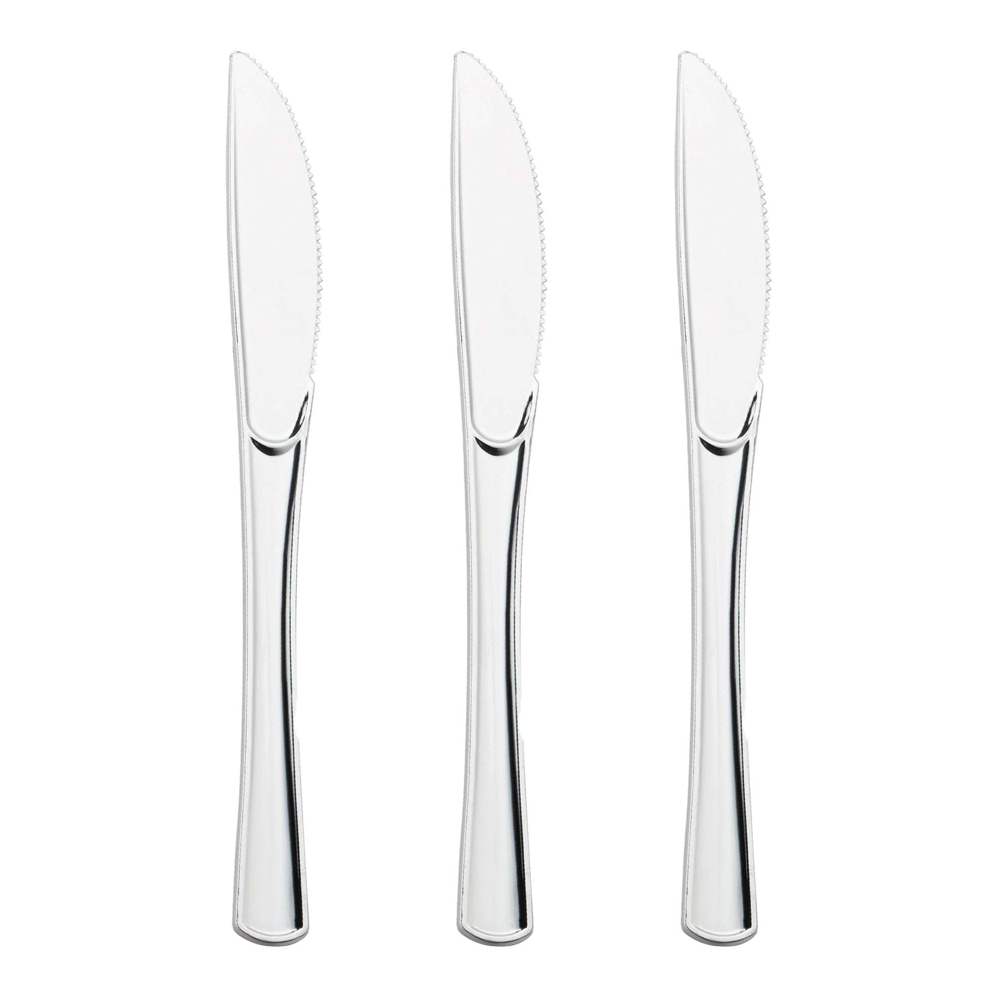 Plastic Knives - Shiny Metallic Silver Knives | Smarty Had A Party