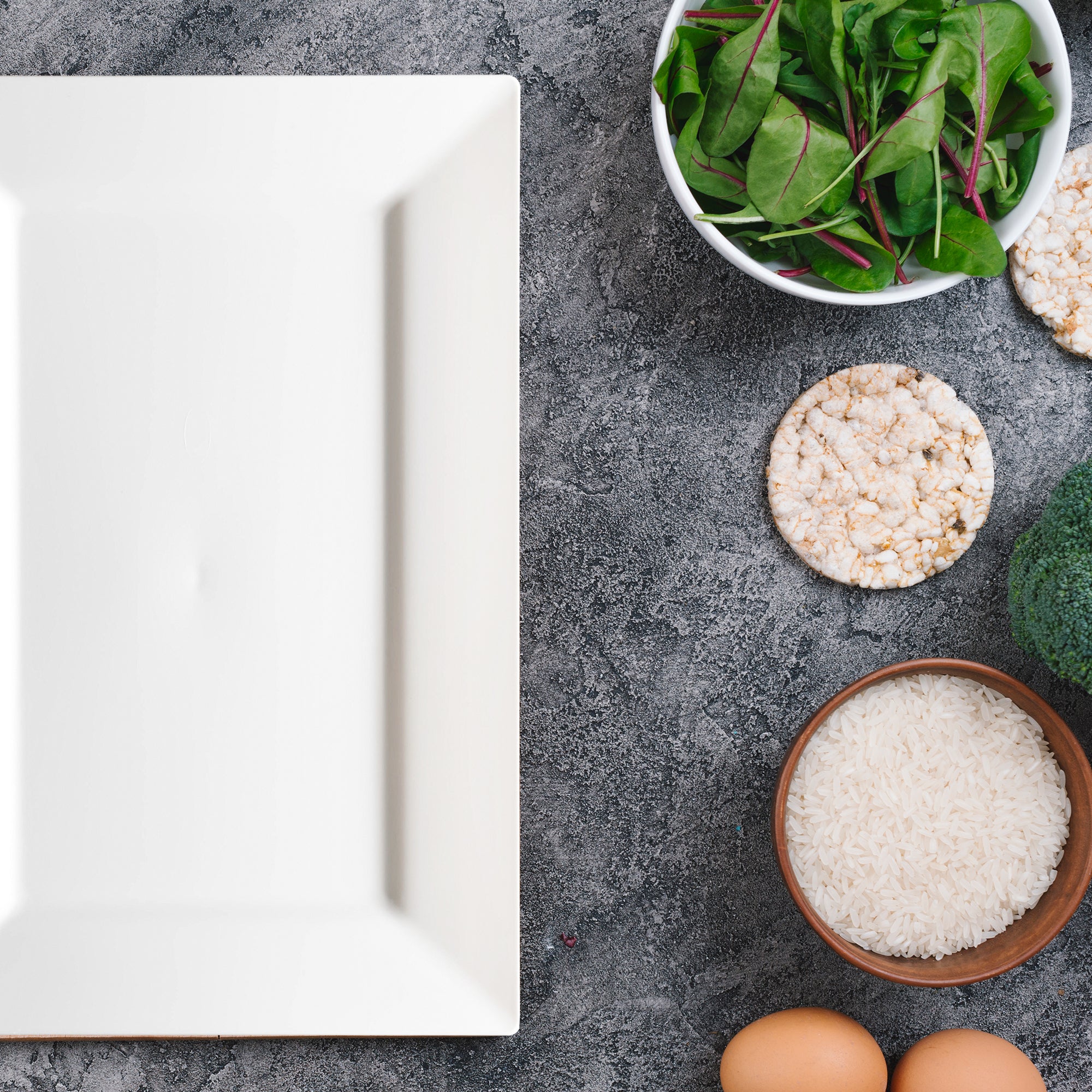 Plastic Plate - White Rectangle Dessert Plate | Smarty Had A Party