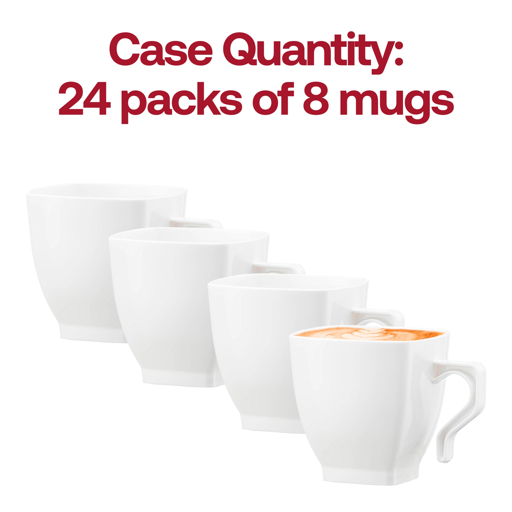 Plastic Mugs - White Square Coffee Mugs | Smarty Had A Party