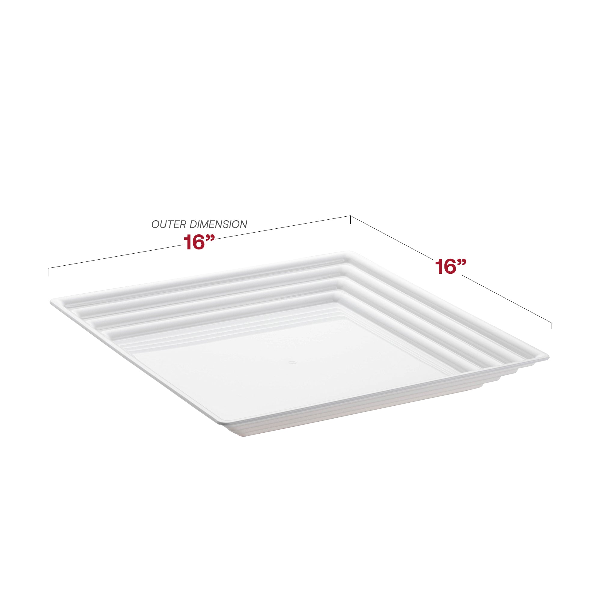 Plastic Trays - Groove White Serving Trays | Smarty Had A Party