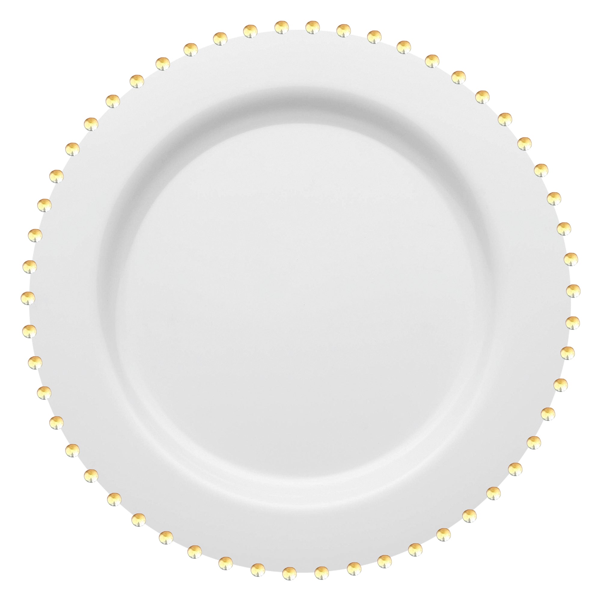 White Gold Pearl Dinner Plates | Elegant Plastic Plates