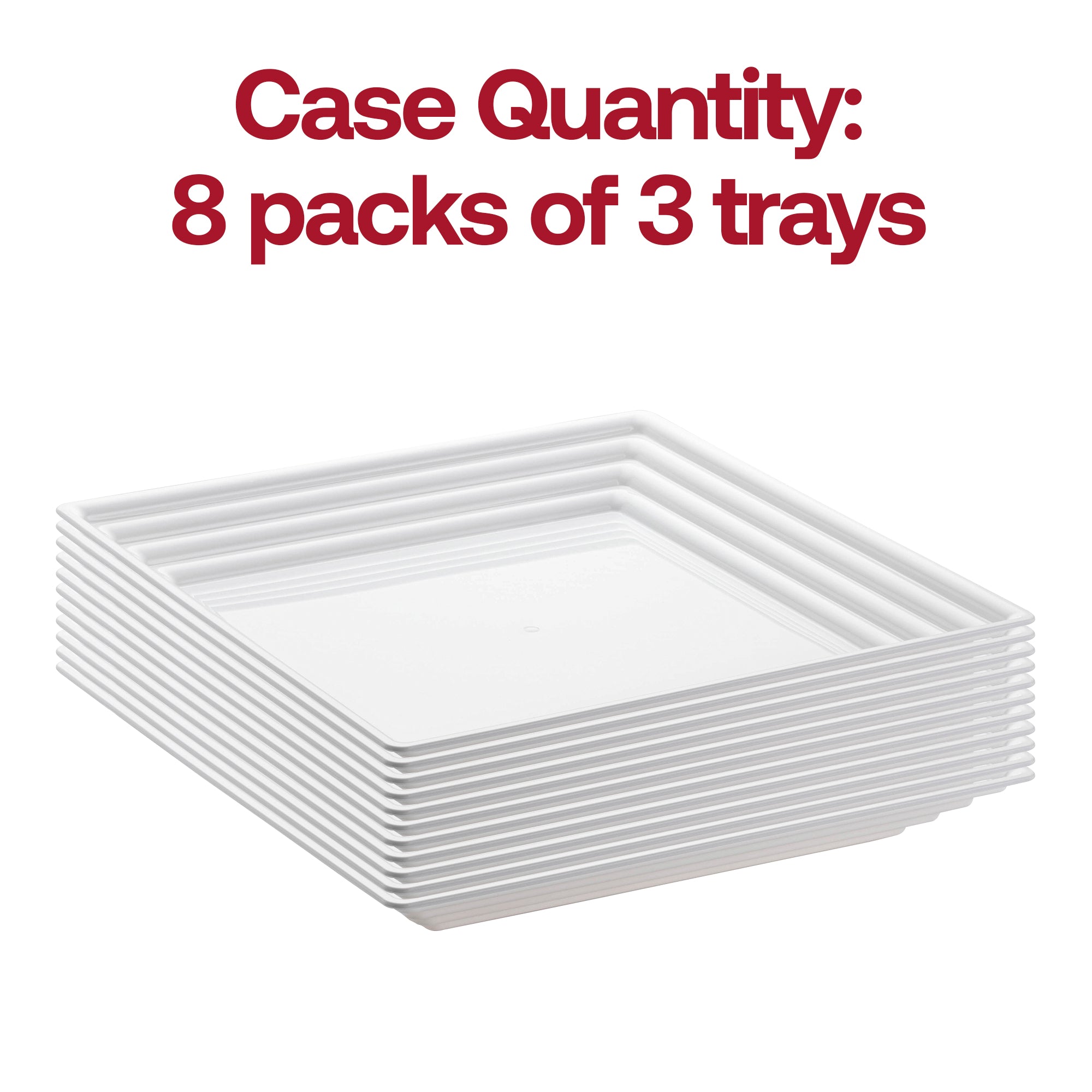 Plastic Trays - Square Groove Serving Trays | Smarty Had A Party