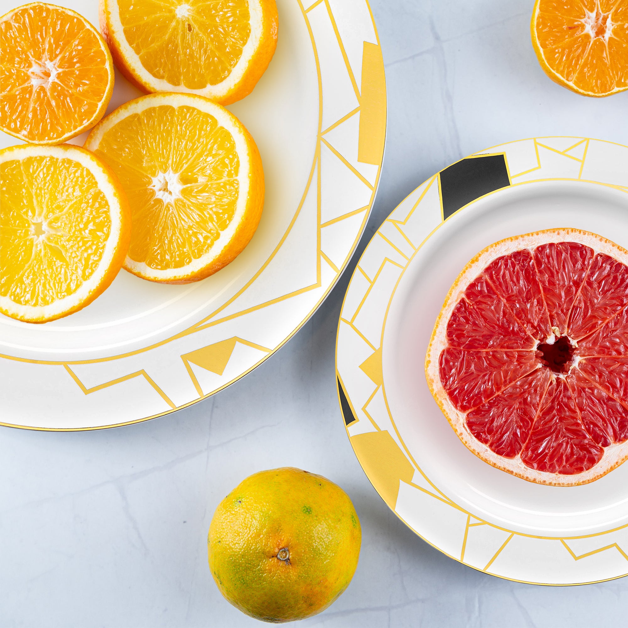 Plastic Plate - Black Gold Abstract Dinner Plates | Smarty Had A Party