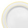 Plastic Plates - White Gold Rim Buffet Plates | Smarty Had A Party