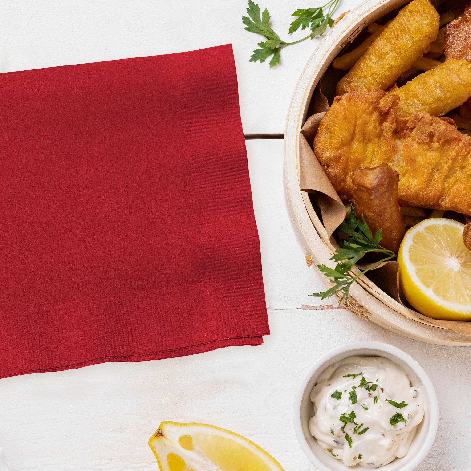 Paper Napkins - Classic Red Cocktail Napkins | Smarty Had A Party