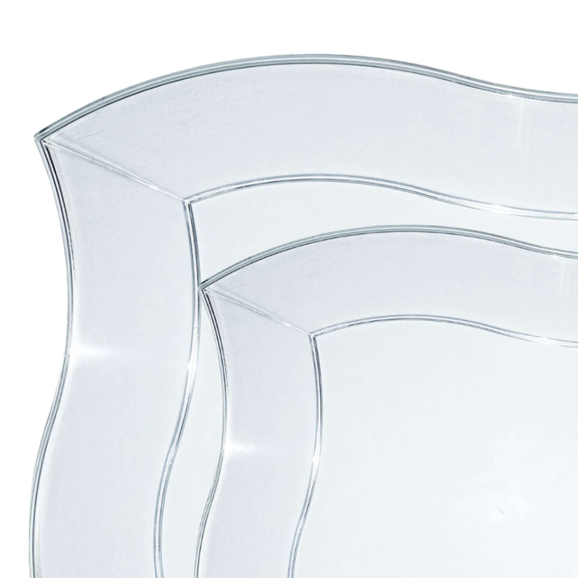 Plastic Plates - Clear Wave Dinnerware Set | Smarty Had A Party